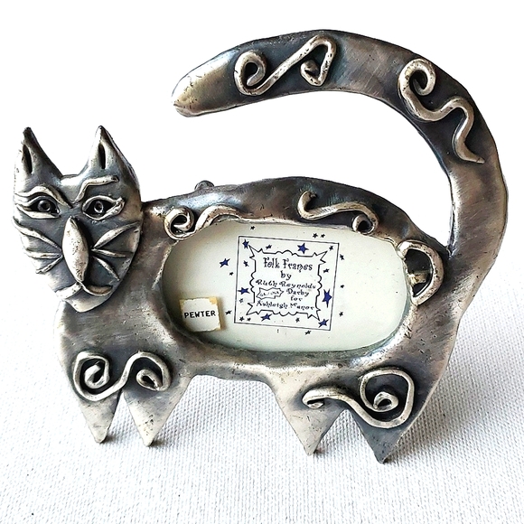 Ashley Manor | Other | Ashley Manor Pewter Cat Kitty Frame Silvertone ...